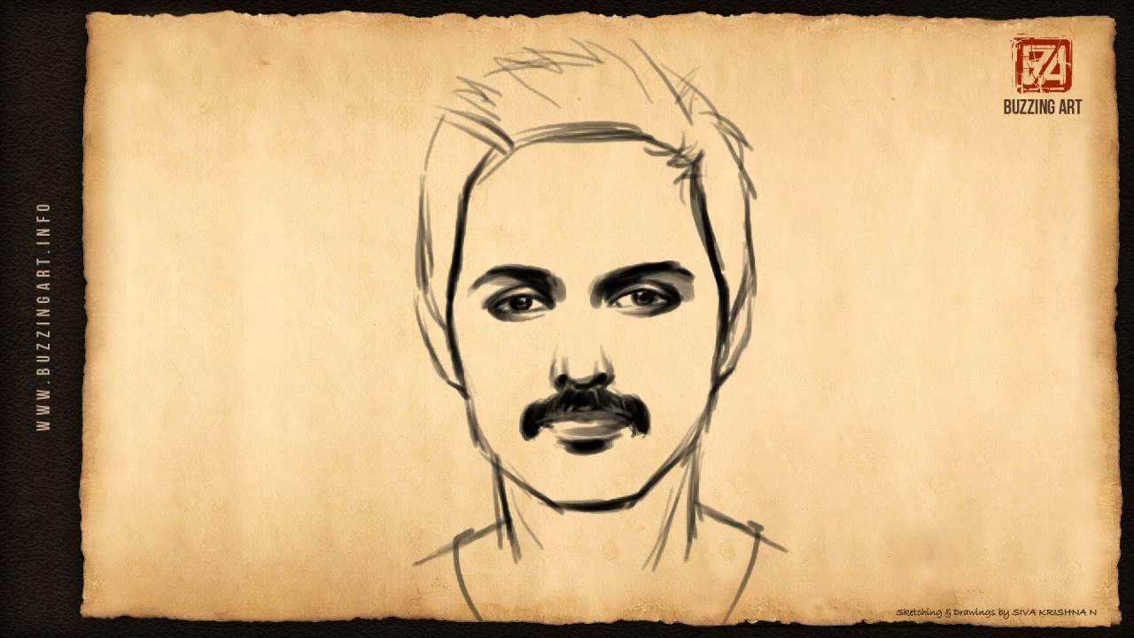 How to draw a Male Potriat - Digital PaintingTutorial 03 - YouTube