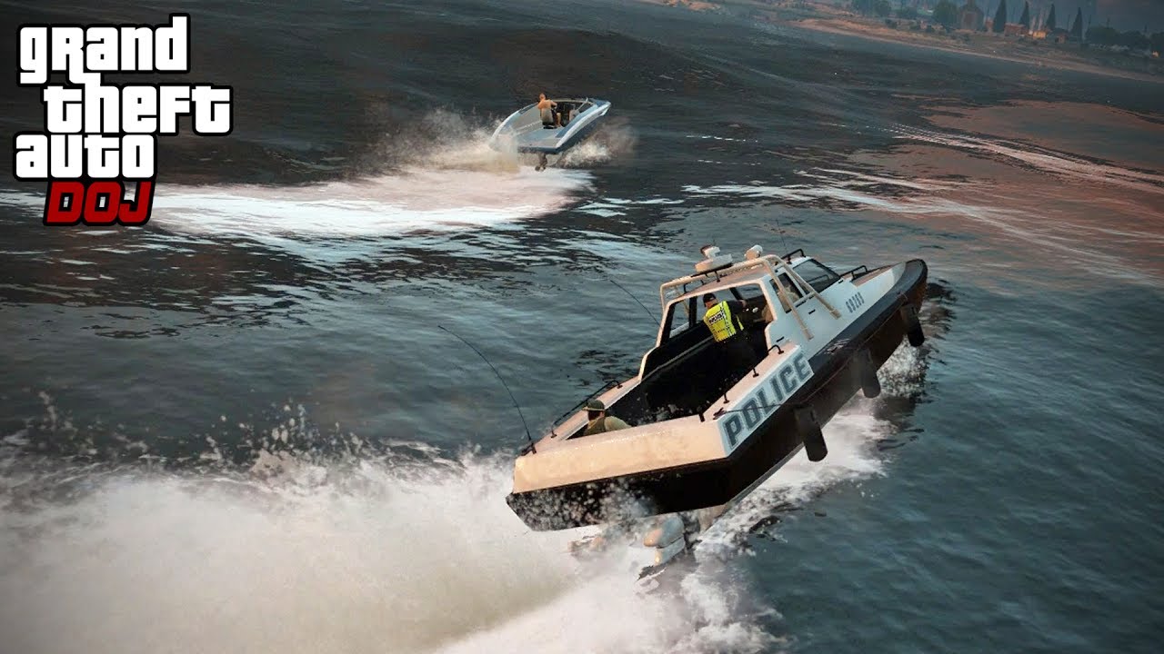 GTA 5 Roleplay - DOJ 166 - Boat Pursuit (Law Enforcement) - YouTube