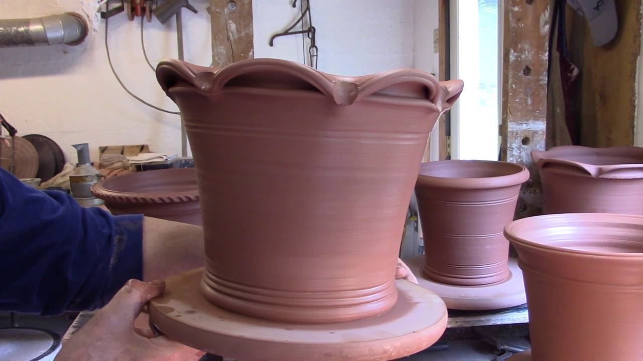 How to alter flower pot rims. - YouTube