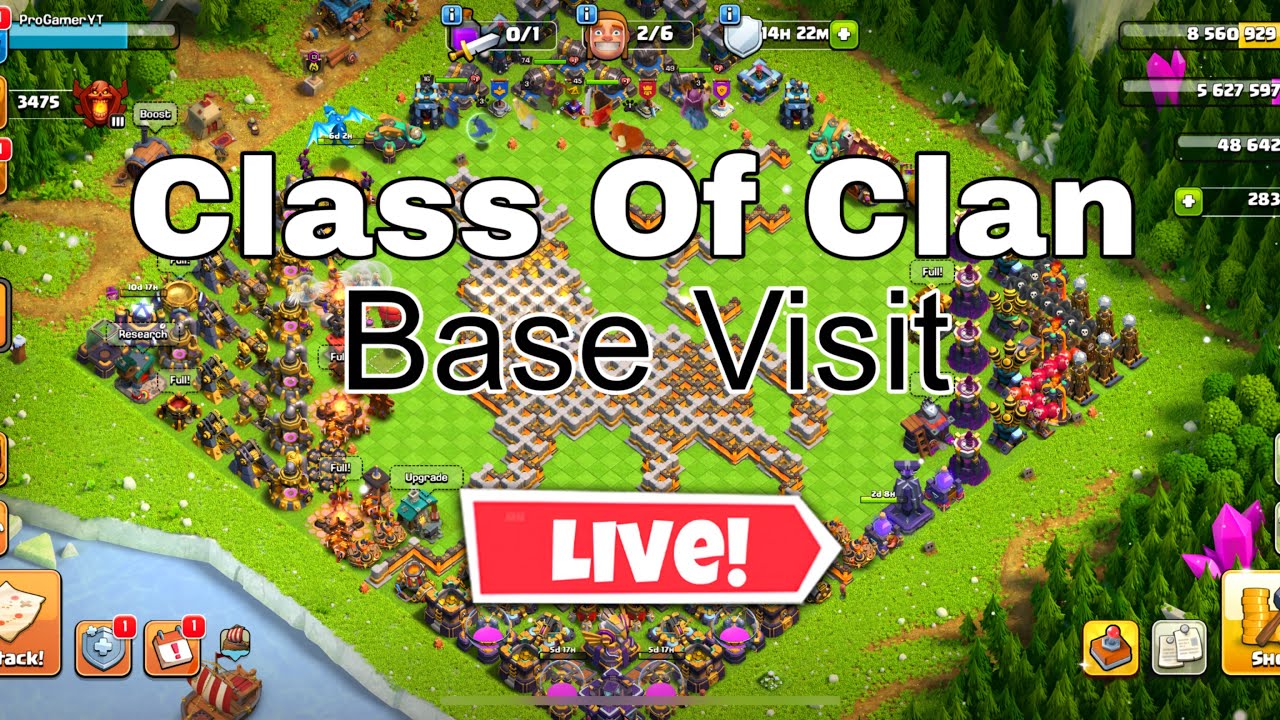 coc live stream || coc live base visit || coc live stream base visit ...