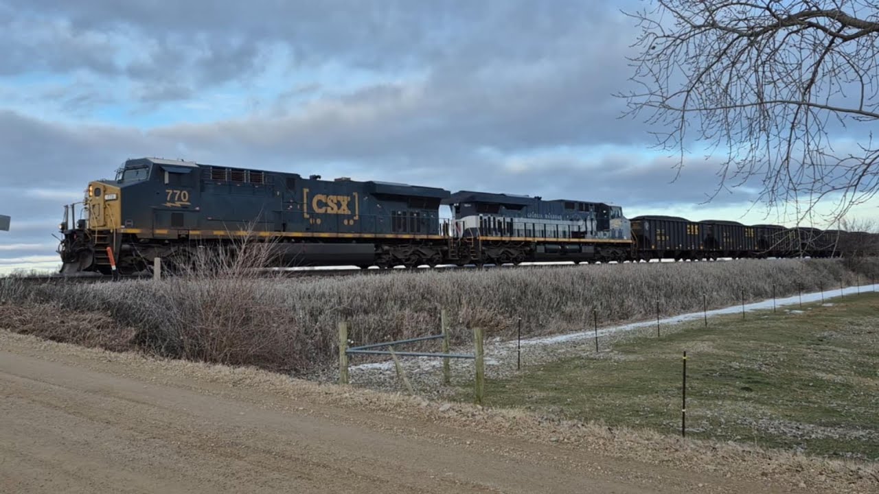 The Westbound coal train passing through Milford Junction with Csx 1834 ...