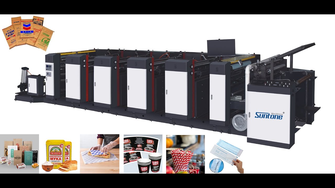 wrapping paper printing machine in line flexo printing machine 6 color ...