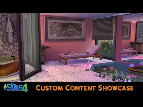 The Sims 4: Custom Garden Shower, Sim Spa, & More - YouTube