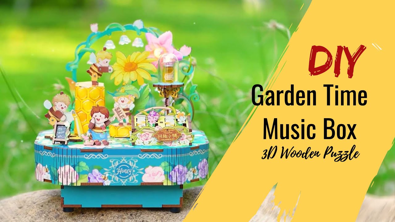 Garden Time Music Box 3D Wooden Puzzle - YouTube