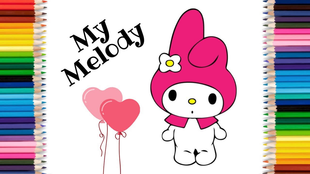 How to draw My Melody easy | My Melody drawing #funkeepart #draw # ...