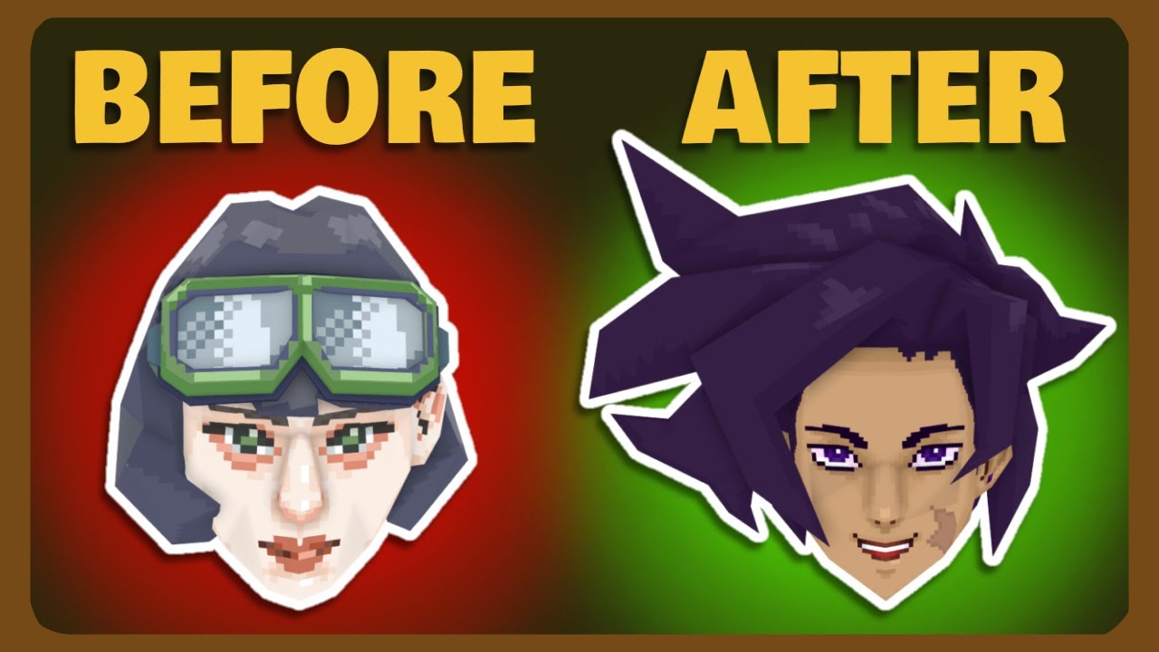 Make Better Low Poly Hair With This Method | Blockbench Tutorial - YouTube