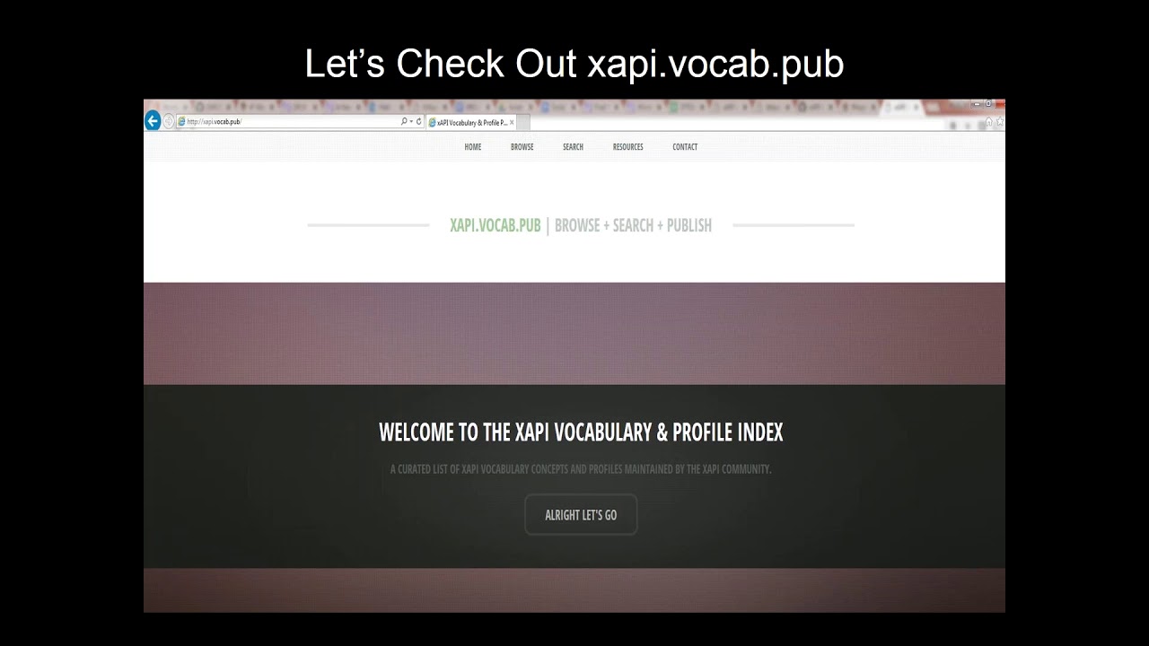 xAPI How To Working with the Vocabulary Server and Creating Profiles - YouTube