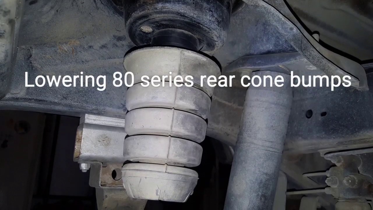 Lowering 80 series rear cone bump stops fzj80 Lx450 fj80 - YouTube
