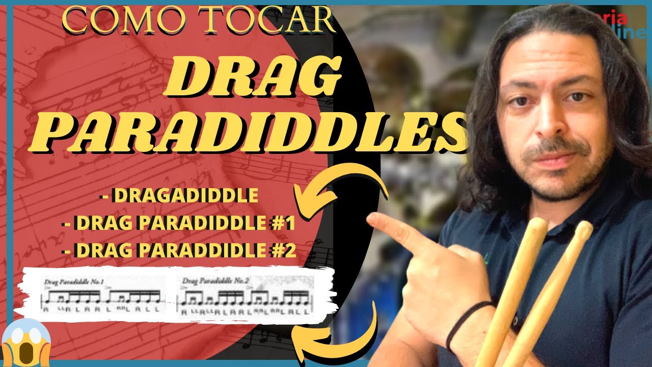 Drag Paradiddle 2 🥁 Drag Paradiddle 1🥁 Single Dragadiddle 👨‍🎓 Como Tocar Rudimentos DRAG - YouTube