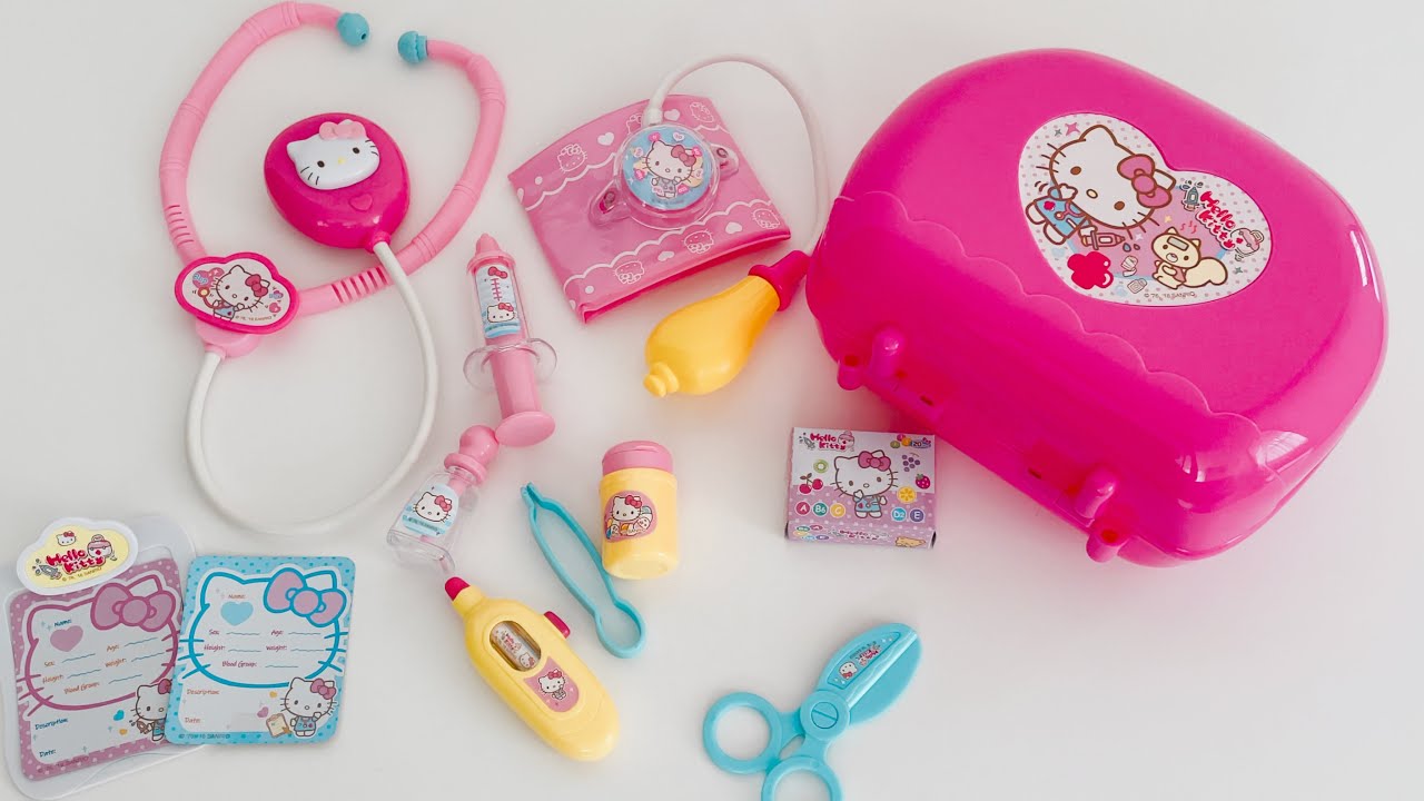 [🧸Toy ASMR🧸] Satisfying Hello Kitty Doctor Play Set Toy Unboxing (No ...