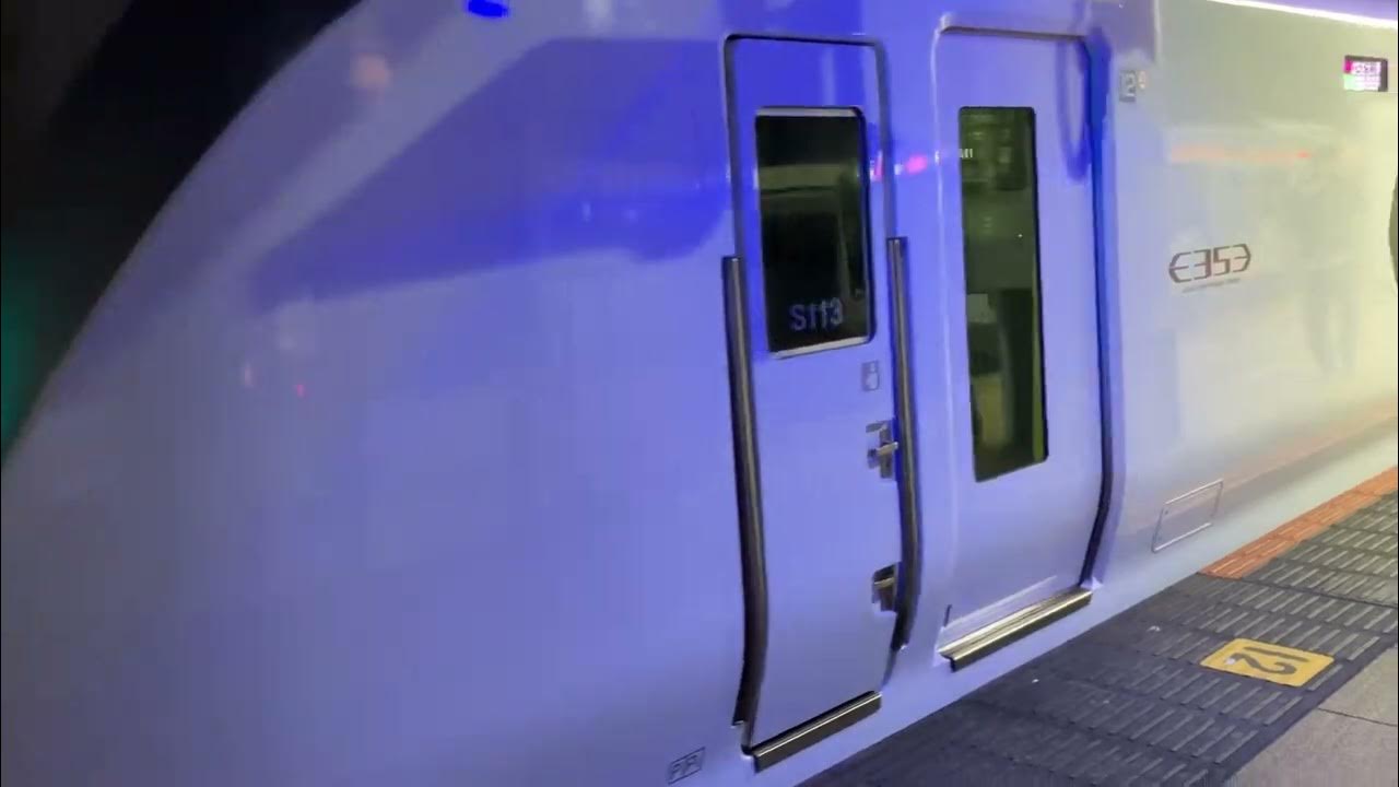 【特急はちおうじ1号】JR東日本E353系ﾓﾄS113編成+ﾓﾄS208編成が東京駅2番線を発車するシーン(5201M) - YouTube