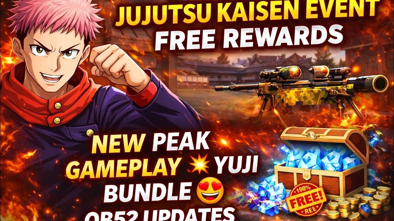 🔥 Jujutsu Kaisen Event Free Rewards | Yuji Bundle | OB52 Update | Free ...
