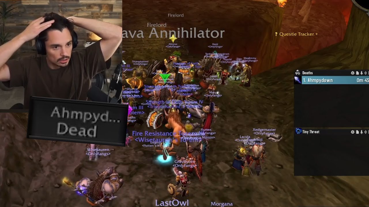 Ahmpy goes down in Molten Core - OnlyFangs - YouTube