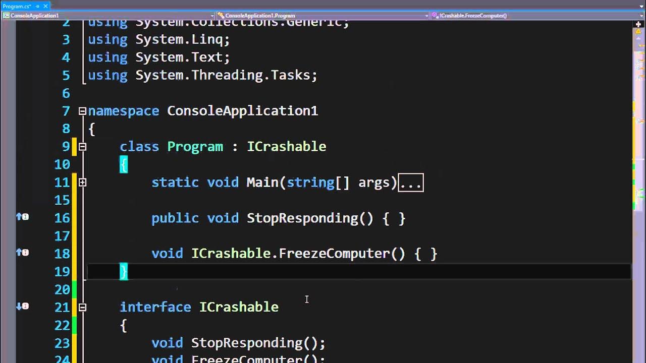 C# - Implicit vs. explicit interface implementation - YouTube