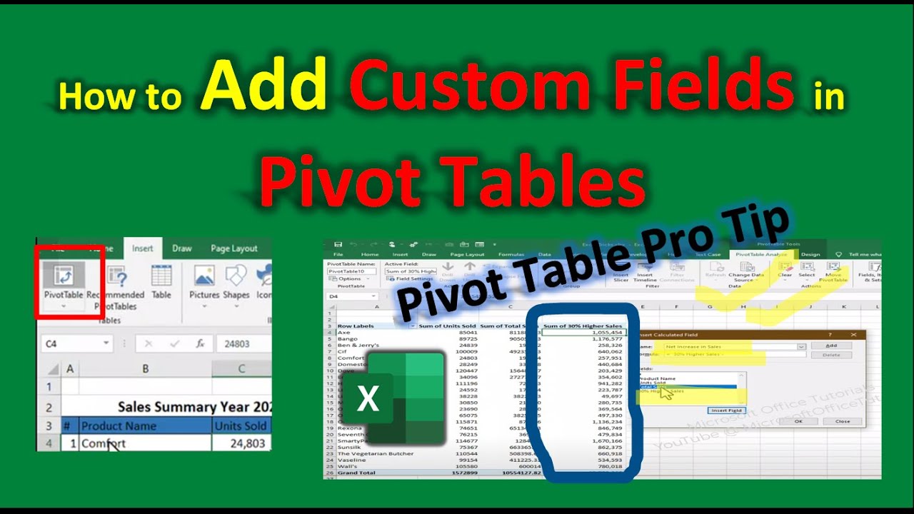 Custom Fields In Pivot Table Pivot Table Pro Tips Pivot Tables In Custom Fields In Pivot Table Pivot Table Pro Tips Pivot Tables In