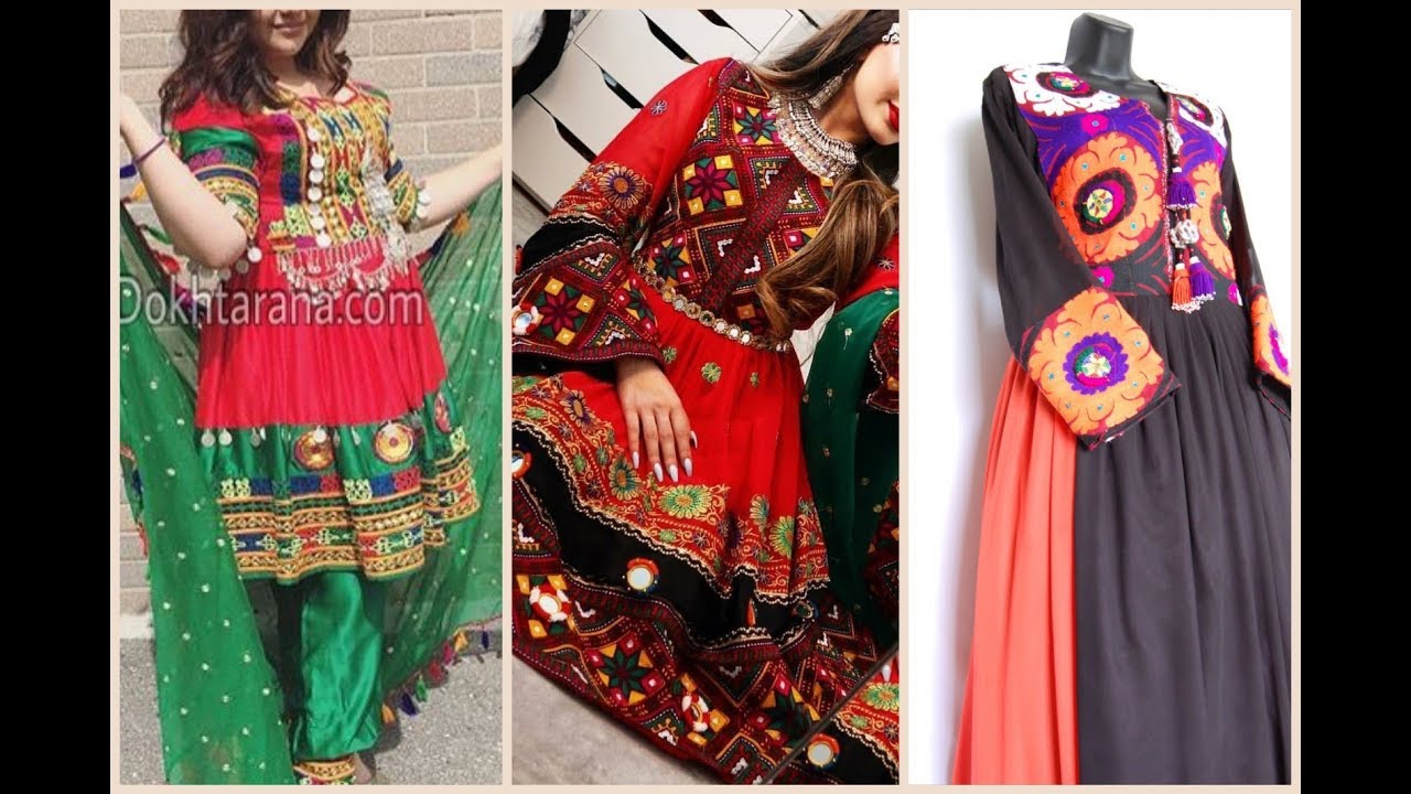 Gorgeous stylish Afghani pathani embroidery frocks designs - YouTube