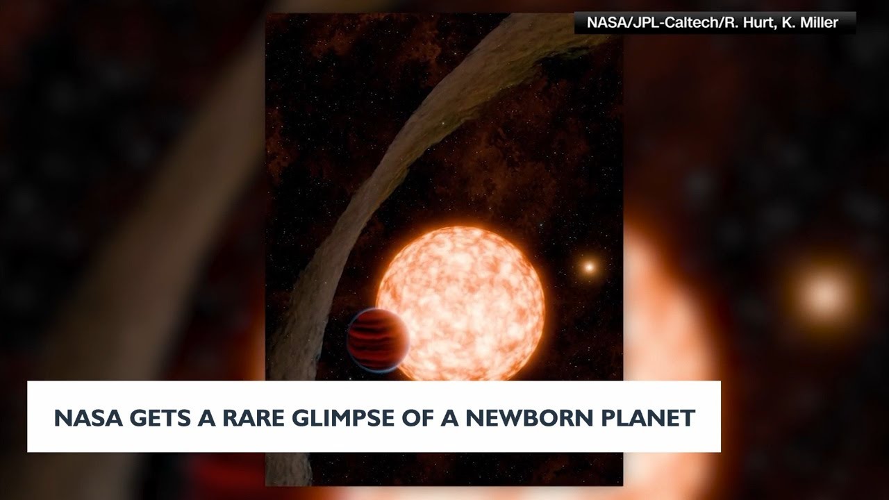 NASA gets a rare glimpse of a newborn planet - YouTube
