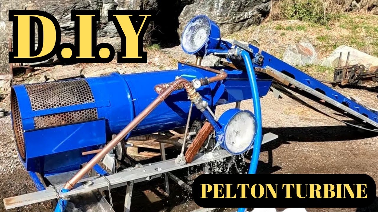 I did a WATER POWERED TROMMEL and CONVEYOR for GOLD - YouTube