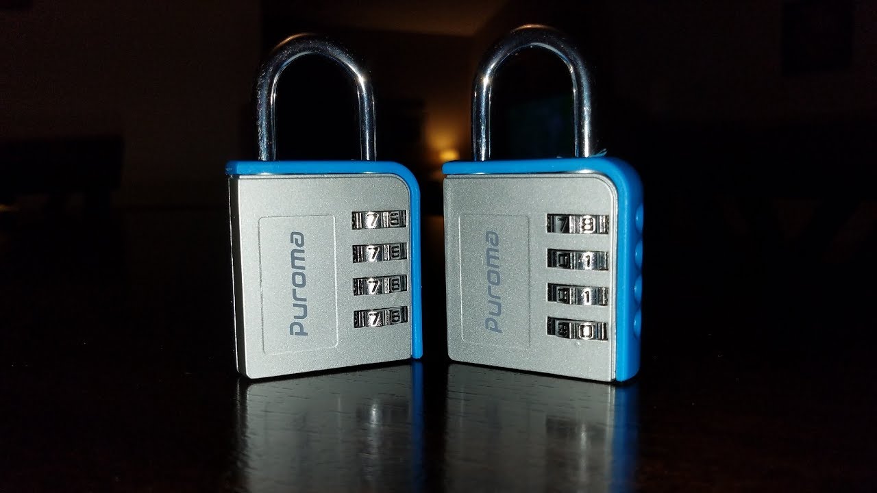 Puroma 2 Pack 4 Digit Combination Lock - YouTube