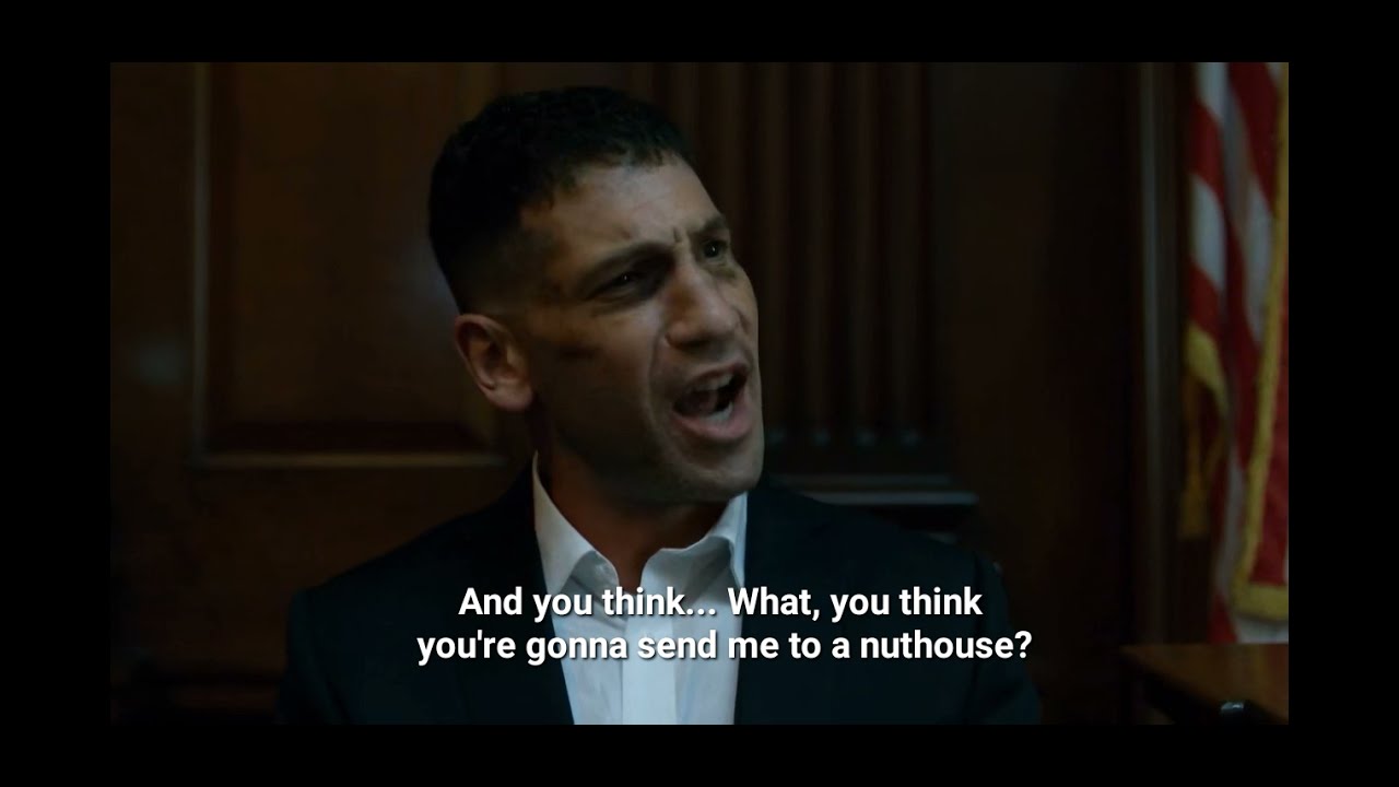 Daredevil s02 punisher motivational court speech. - YouTube