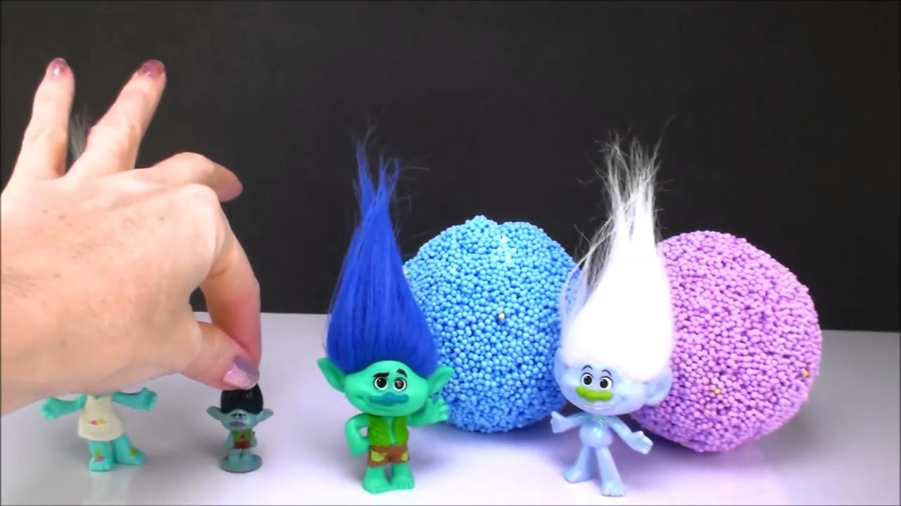 Dreamworks Trolls Toys Foam Clay Surprises Poppy Branch Guy Diamond Fun ...