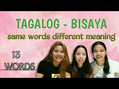 TAGALOG VS BISAYA | same words different meaning - YouTube