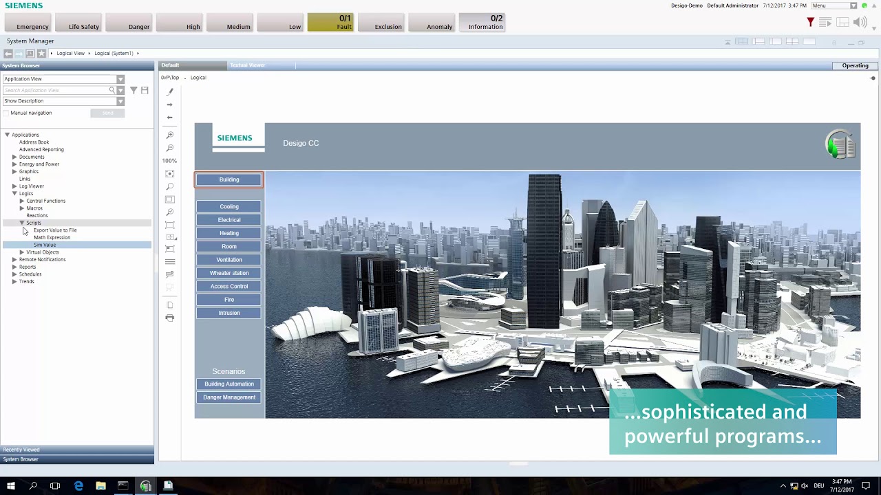 Desigo CC- Customization of specific needs - YouTube