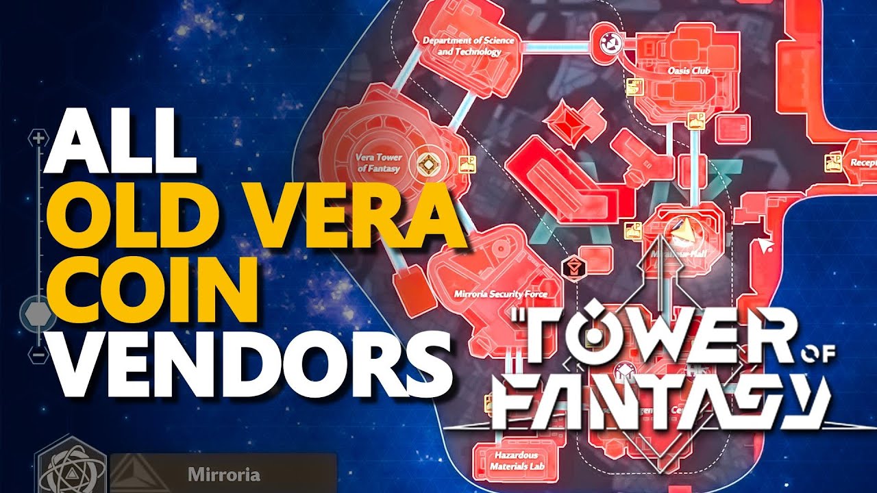 All Old Vera Coin Tower of Fantasy Vendors - YouTube