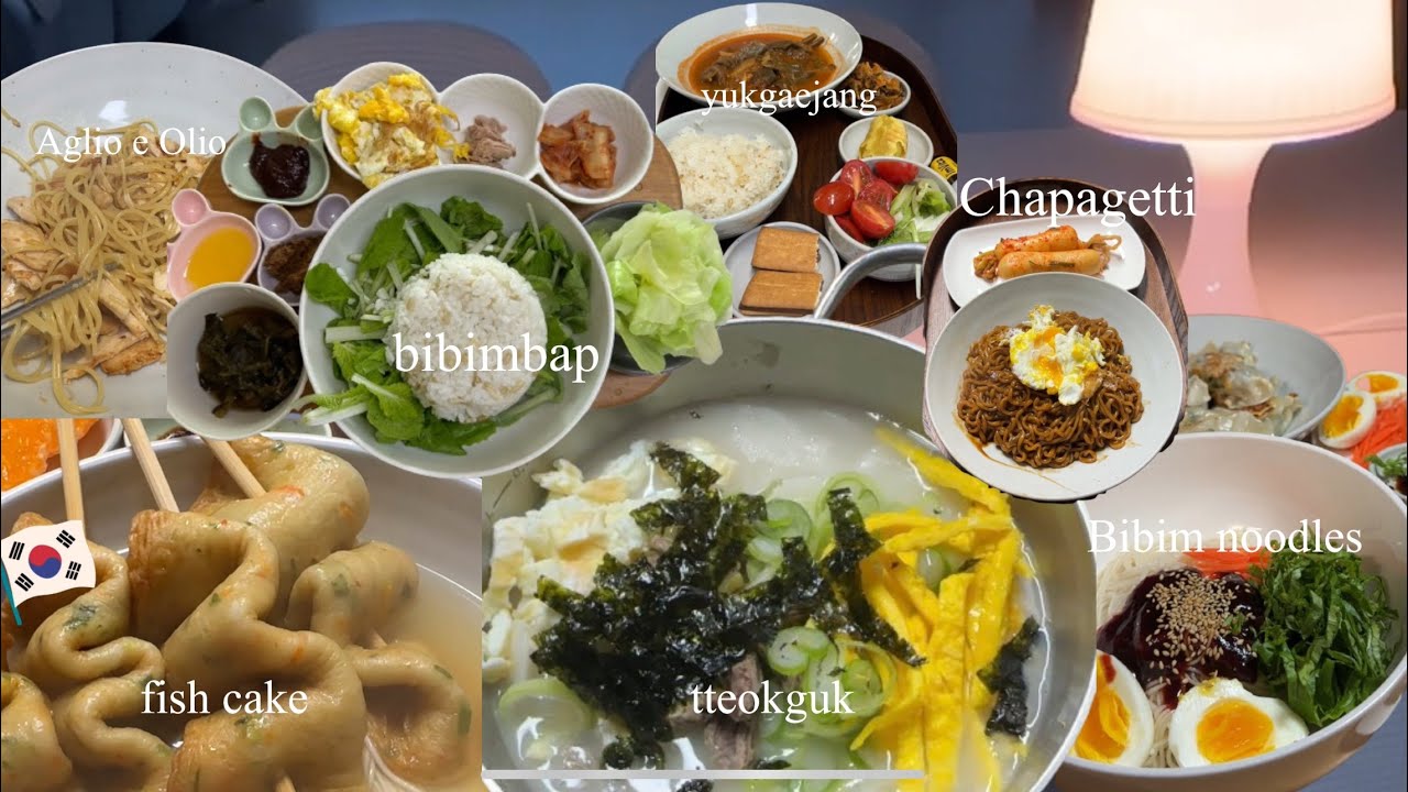 🇰🇷 This week's food 👩‍🍳👨‍👩‍👦 koreanfood koreadinning mucbang gimbal ...