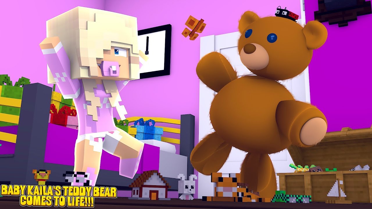 Minecraft PRINCESS BABY KAYLA'S TEDDY BEAR COMES TO LIFE!!! - YouTube