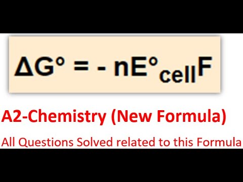 G=—nFE cell. All past paper questions solved related to this formula ...