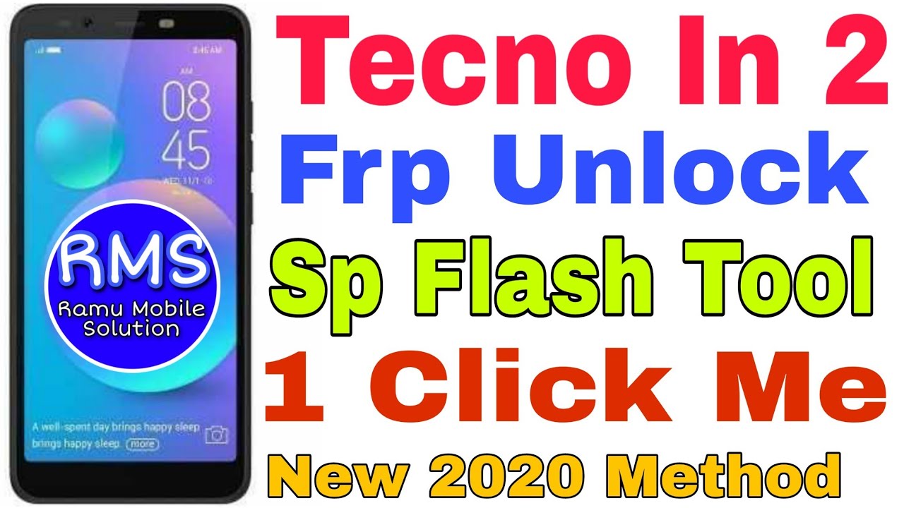 Tecno in2 frp unlock with Sp Flash Tool || Method 2020 || Ramu Mobile ...