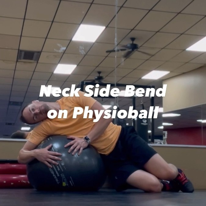 Neck Side Bend on Physioball #trainlikethepros - YouTube