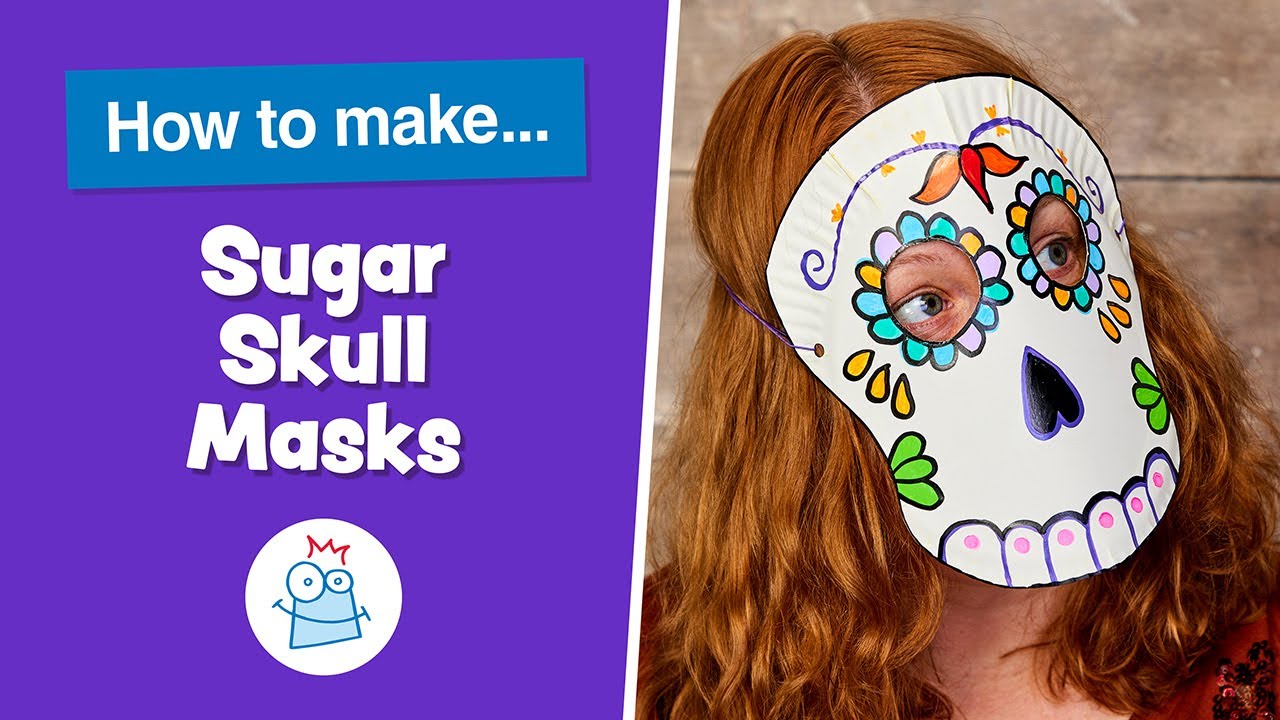 How To Make Day of the Dead Sugar Skull Masks | Baker Ross - YouTube