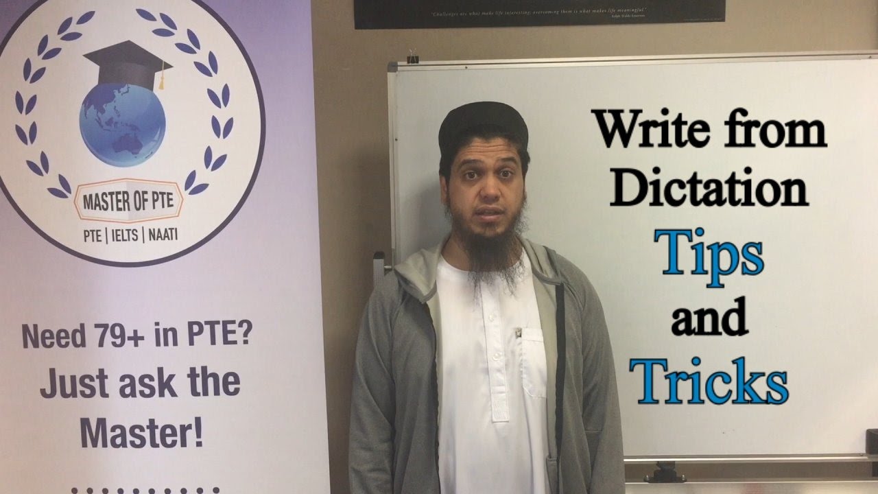 PTE Write from Dictation Tips and Tricks - YouTube