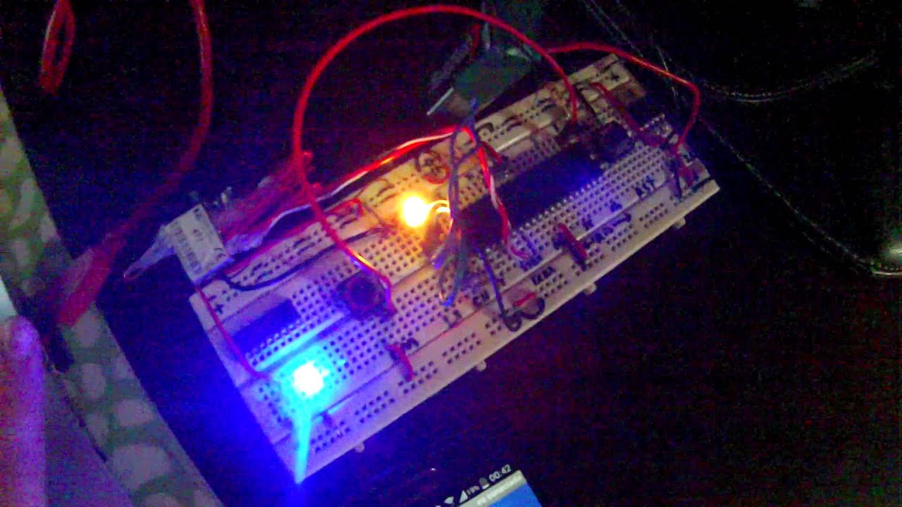 control RGB bluetooth 3 PWM PIC16F877A - YouTube