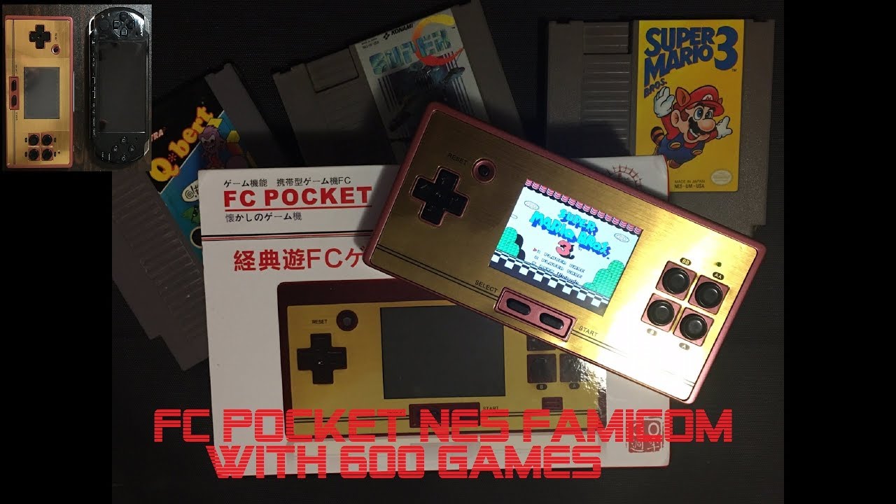 NES Famicom FC Pocket Unboxing and Review 600 games - YouTube