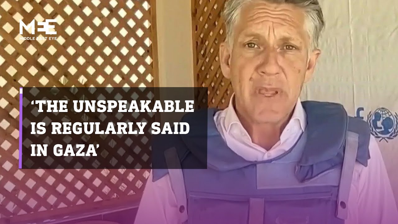 Unicef spokesperson James Elder: ‘Adolescents in Gaza wish to be killed to end their nightmare ...