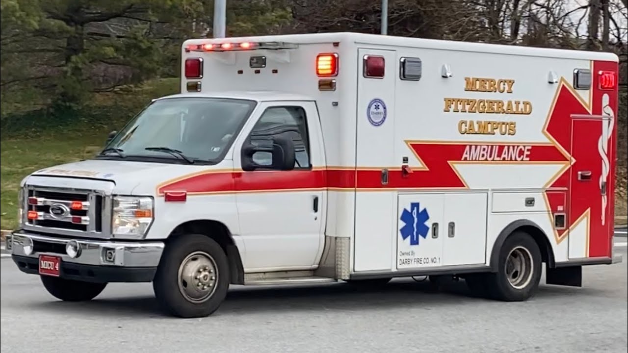Darby Fire Company Ambulance 4 Responding 12-18-22 - YouTube