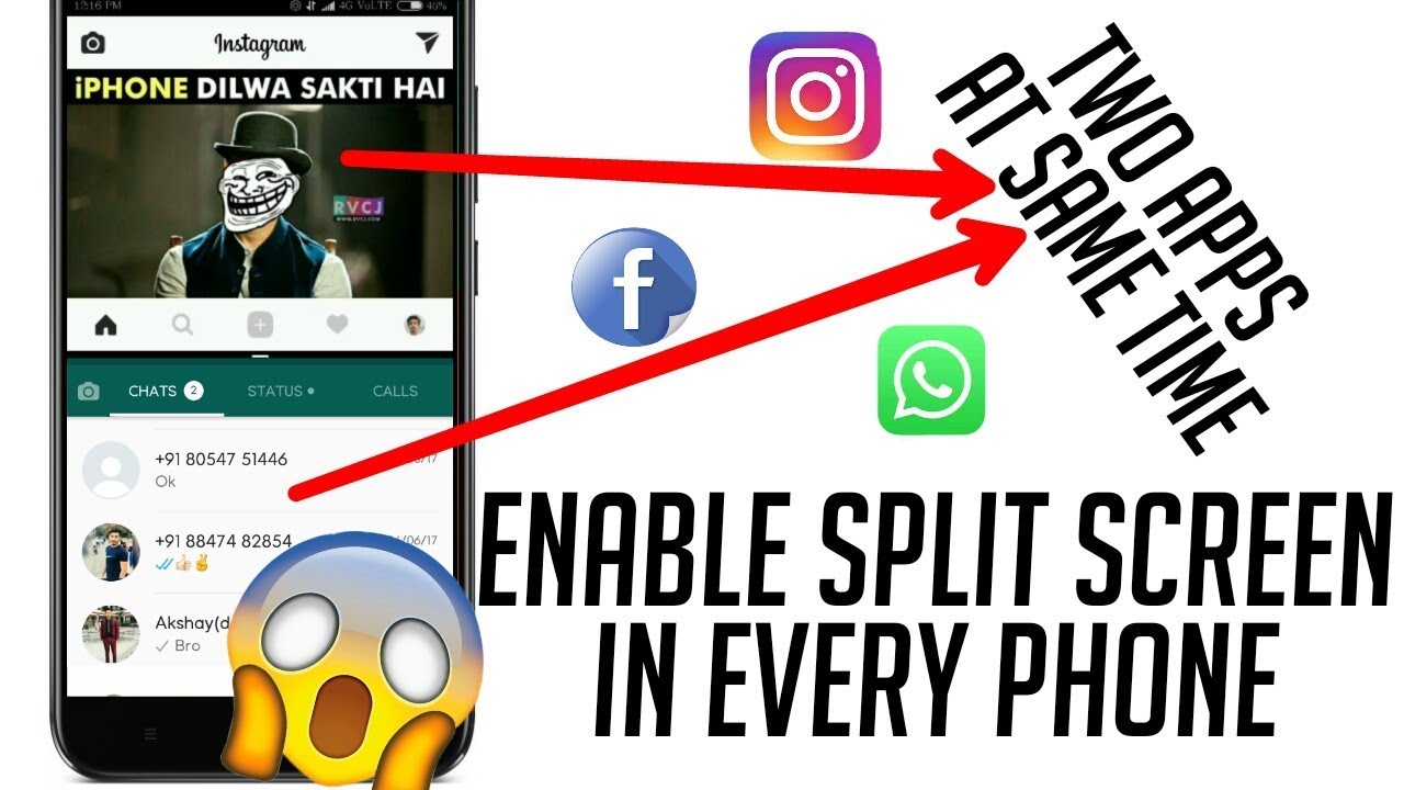 Enable Split Screen In Every Phone|How To Enable Split Screen in Every ...