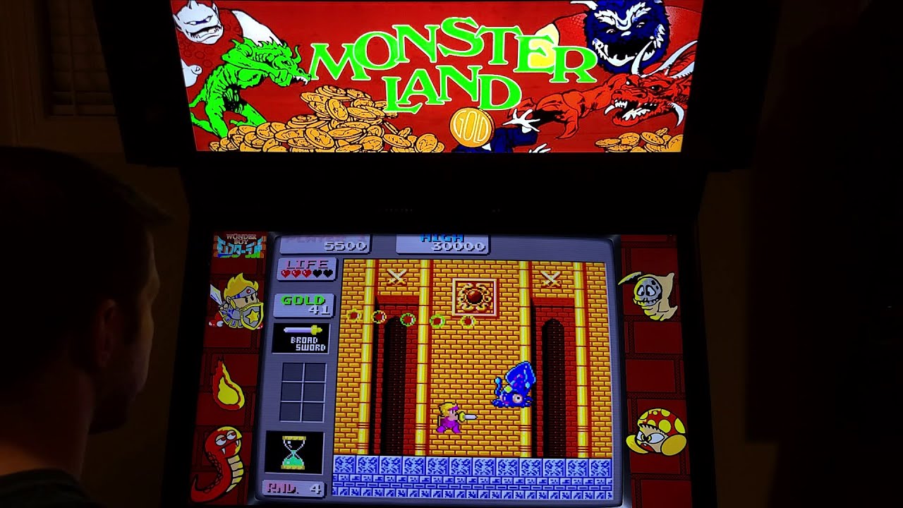 Wonder Boy in Monster Land Arcade Cabinet MAME Gameplay w/ Hypermarquee ...