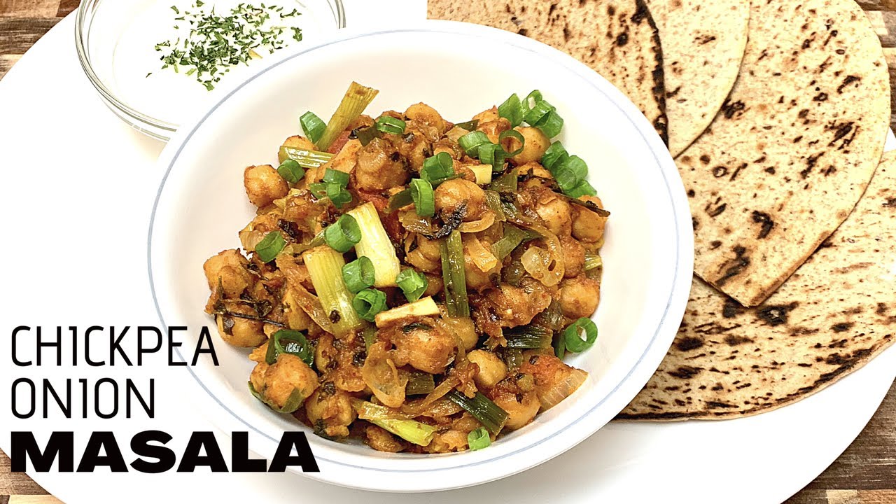 Quick Vegetarian PROTEIN Recipe (Indian) | Chickpea Onion Masala 😋 ...