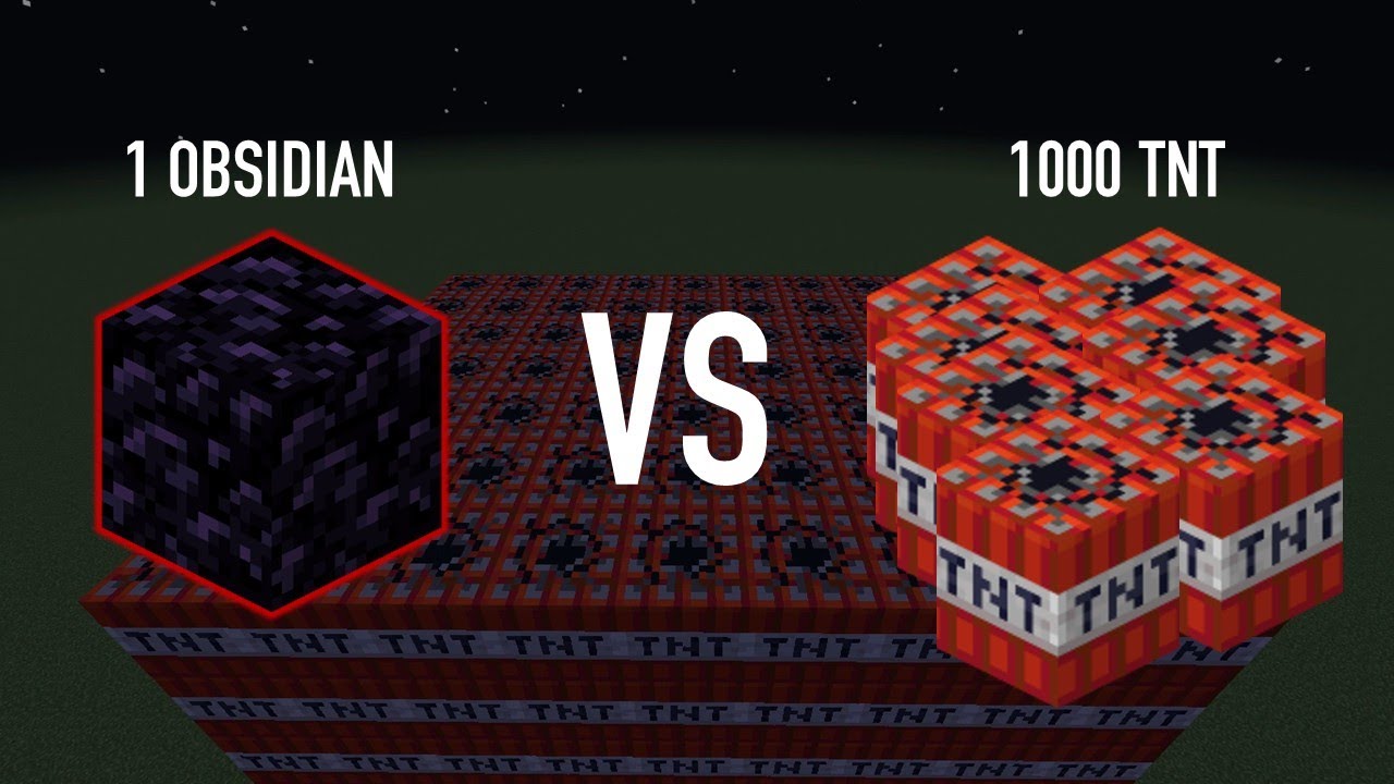 1 OBSIDIAN VS 1000 TNT | MINECRAFT🔥 - YouTube