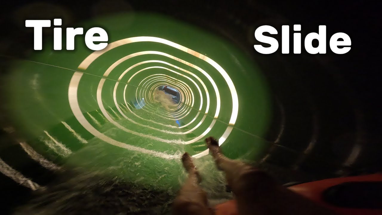 Tire Water Slide in Water Park "Hains" Freizeitzentrum Freital Germany ...