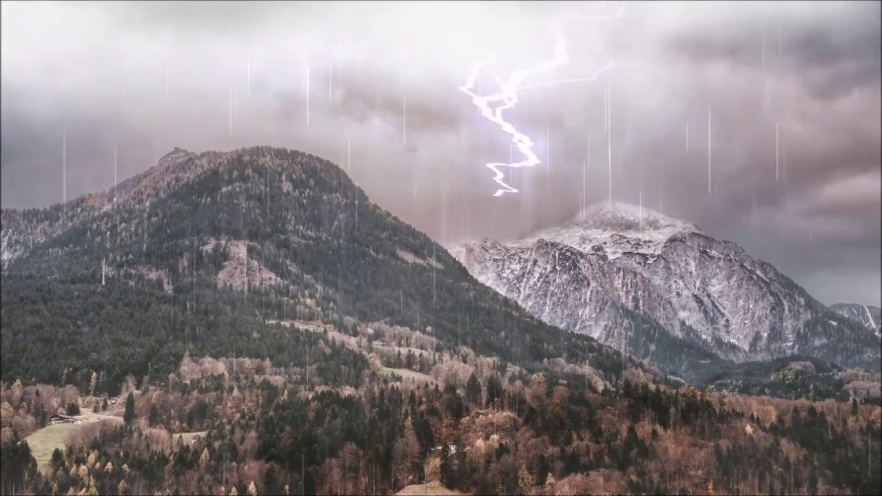 Thunderstorm at Mountain Alps - YouTube