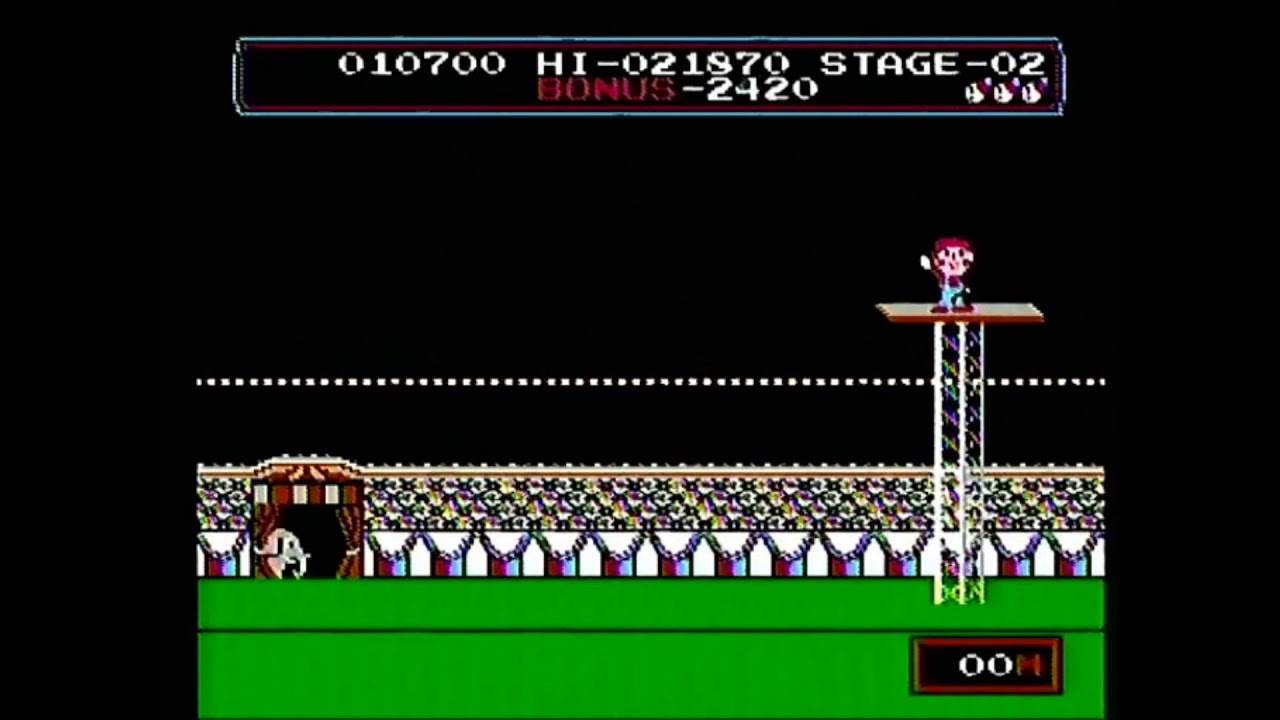 32: Circus Charlie (1 Loop) (Famicom) - Deathless - YouTube