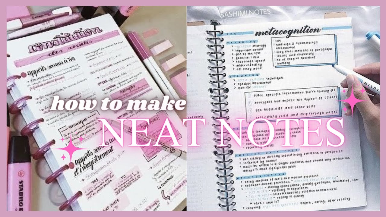How to make NEAT NOTES 📚🖊 | #aesthetic #notes #tips #asthetic - YouTube
