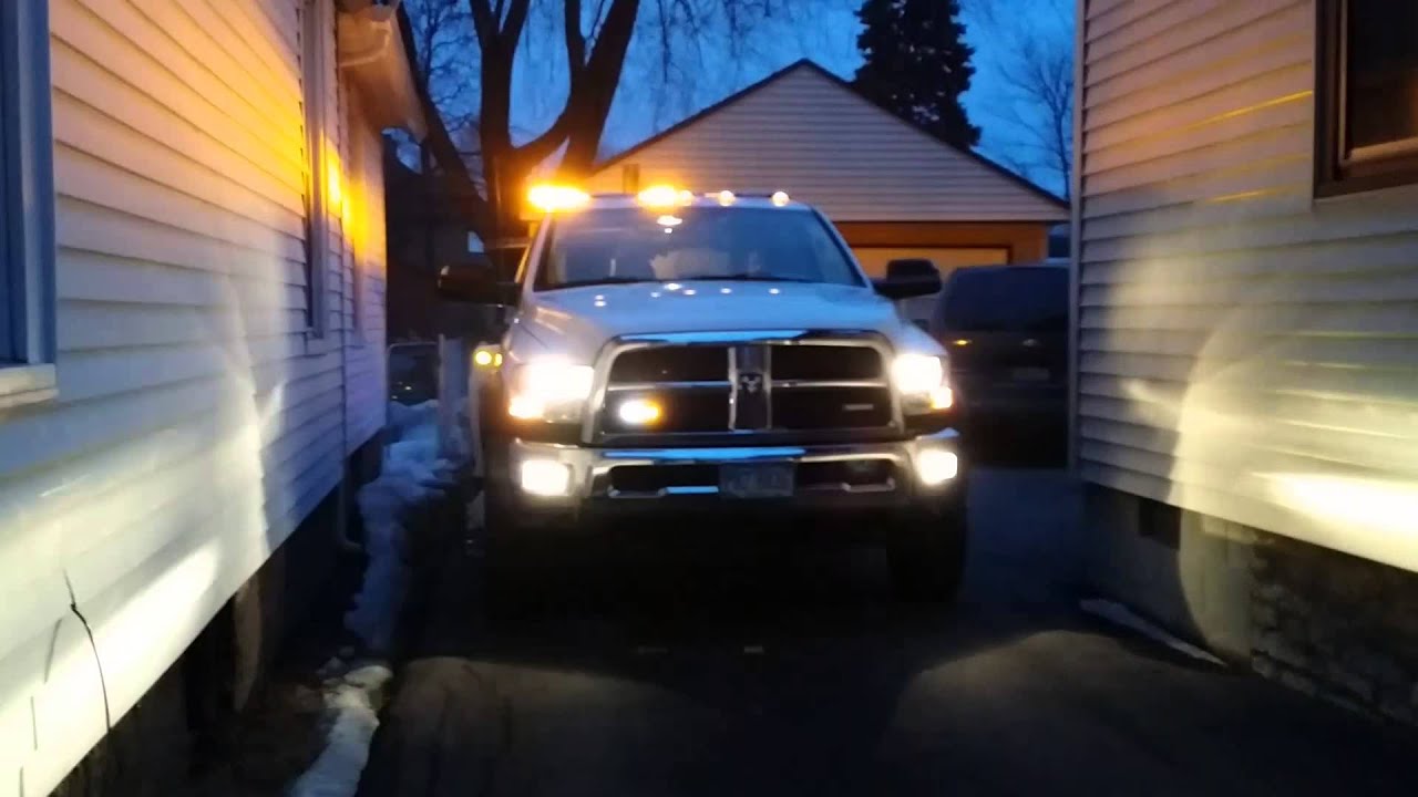 DaMeGa predecessor led amber visor bar. Whelen - YouTube