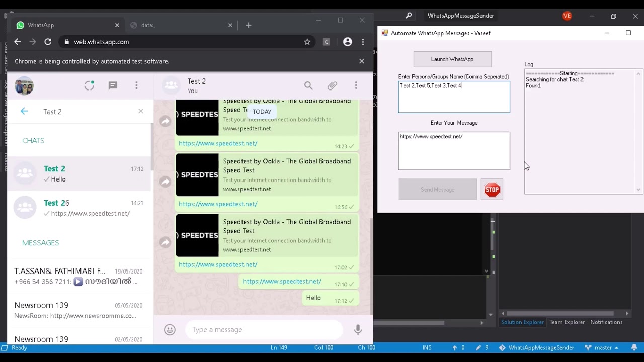 Automate Sending Whatsapp Message Using Selenium Youtube
