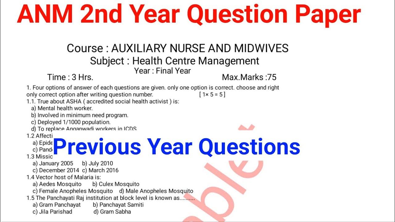 ANM 2nd Year Question Paper ANM Question Paper Health Centre anm-2nd-year-question-paper-anm-question-paper-health-centre